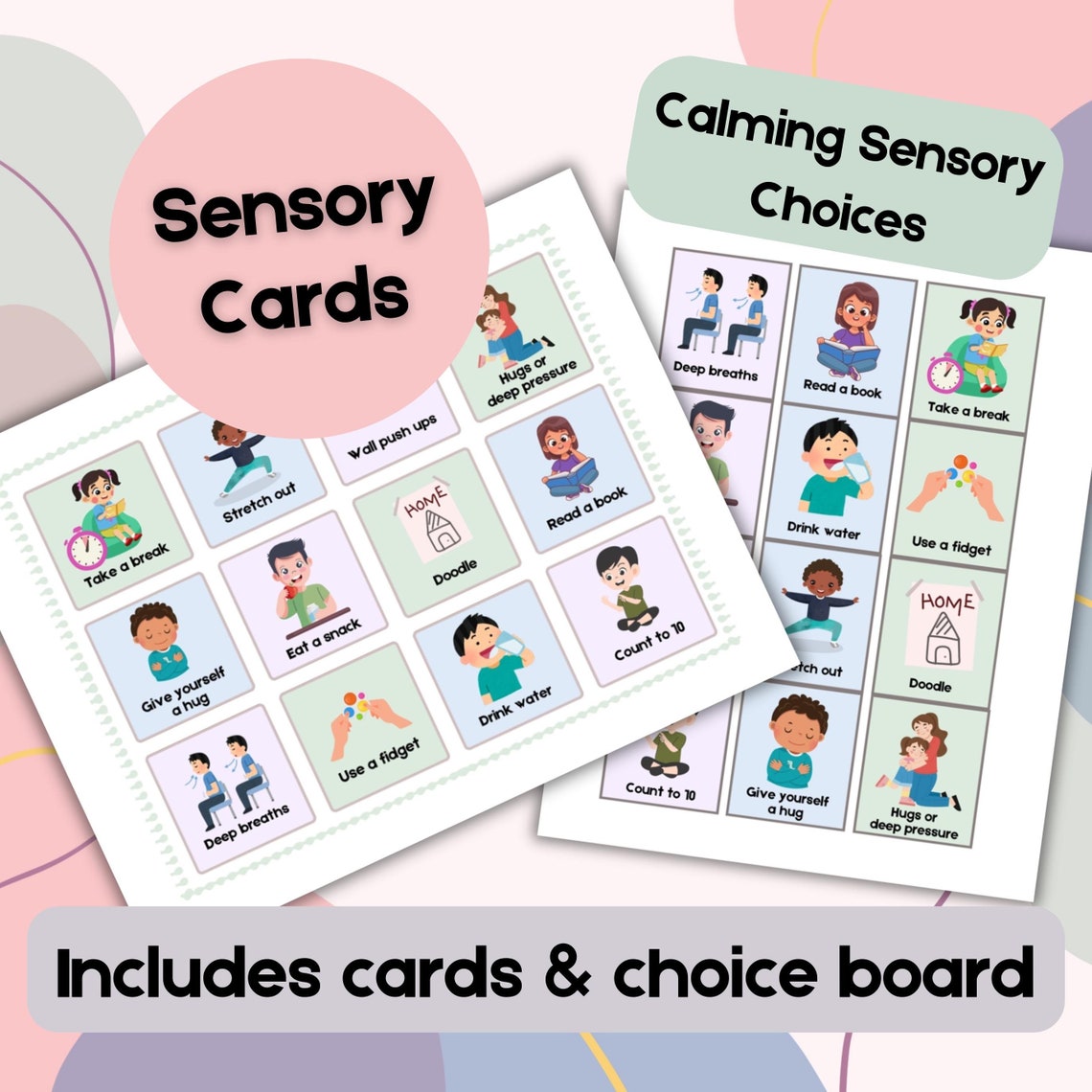 Sensory Cards/choice Board - Etsy