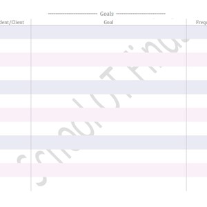 Pt/ot/speech Schedule and Goal Tracking - Etsy