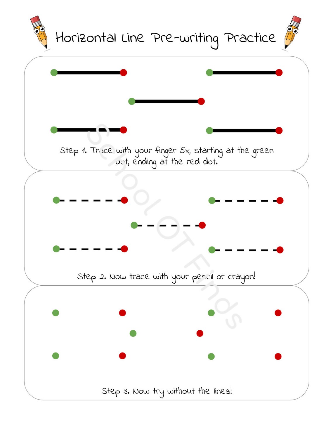 3 Step Pre-writing Packet - Etsy