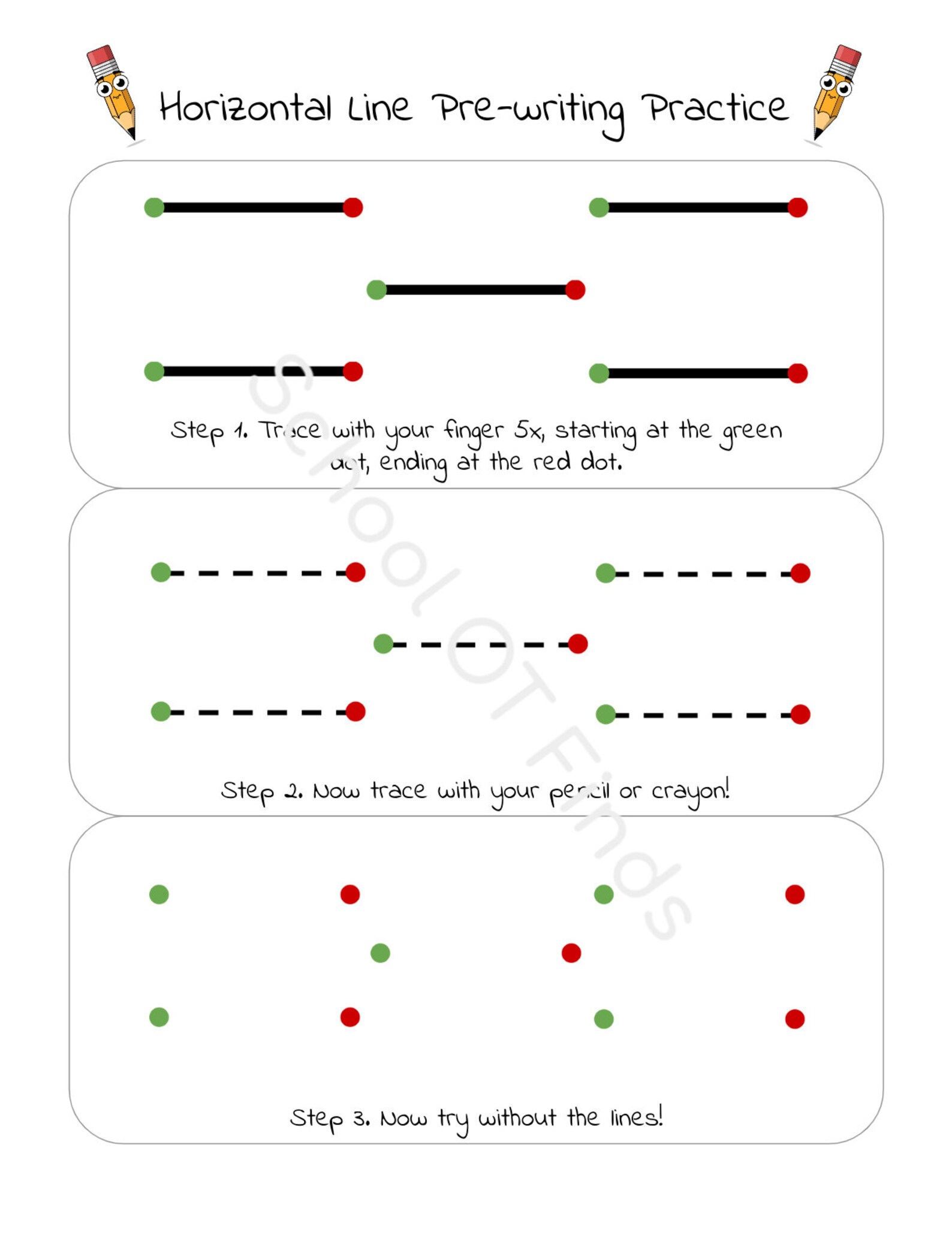 3 Step Pre-writing Packet - Etsy