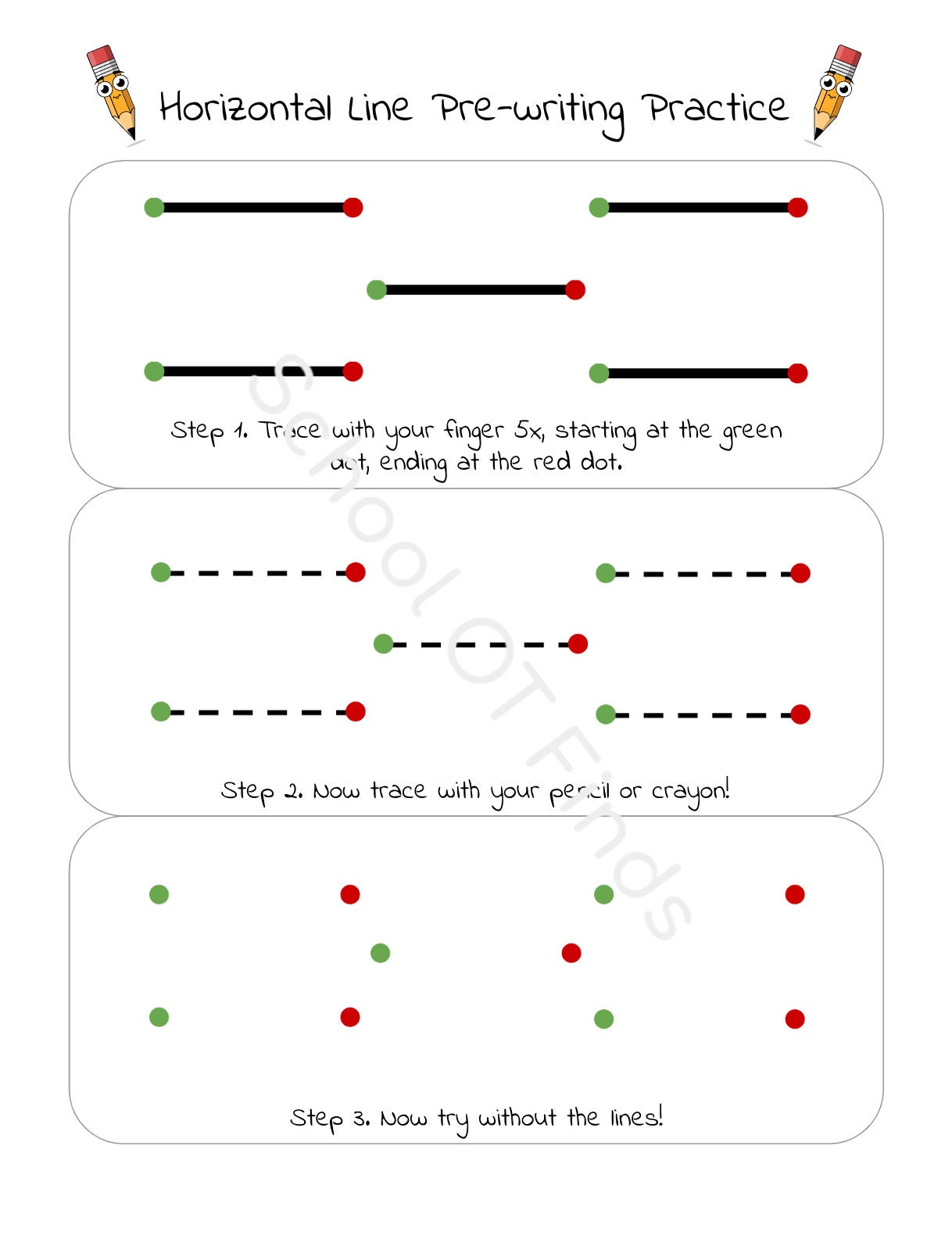 3 Step Pre-writing Packet - Etsy