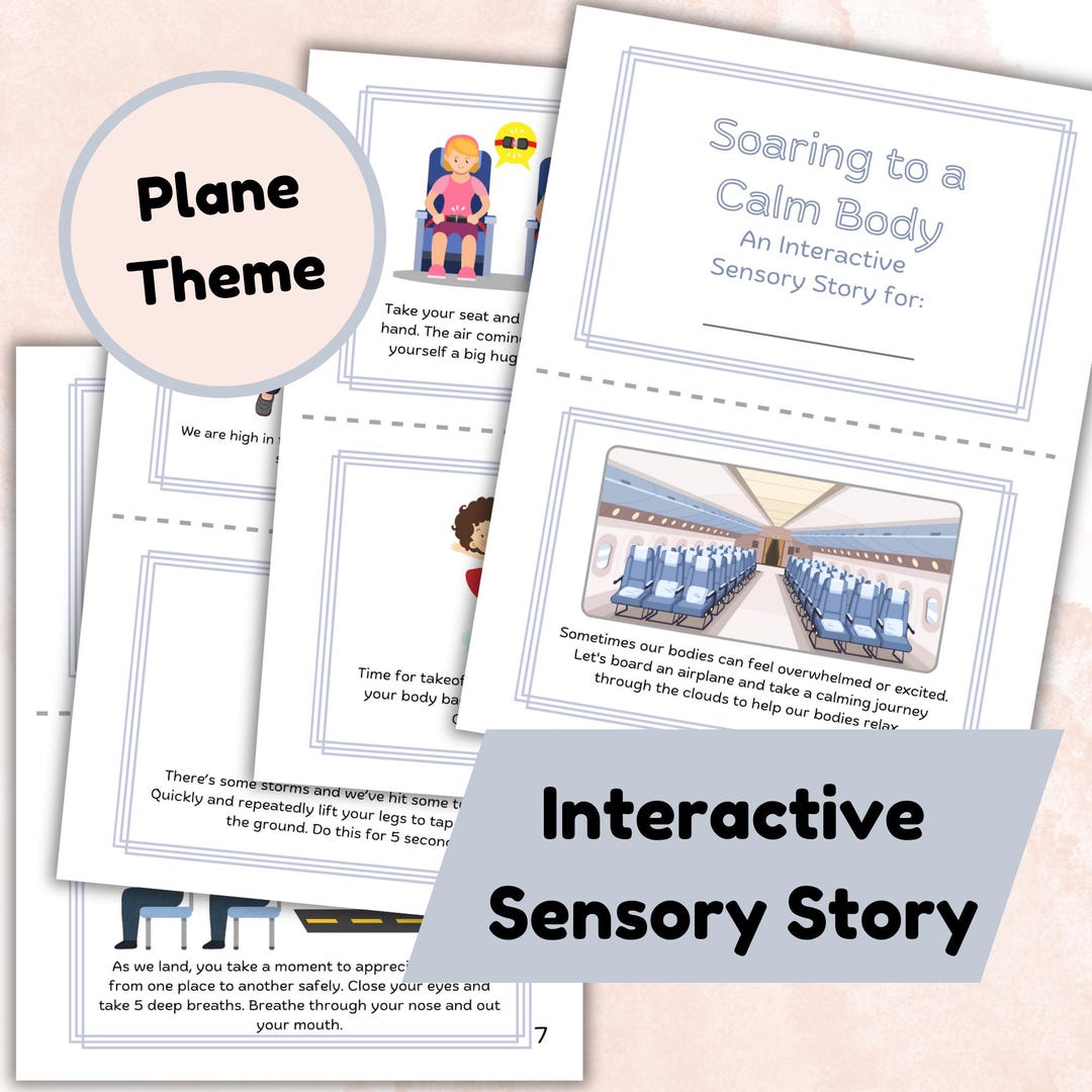 Airplane Sensory Story (interactive) - Etsy