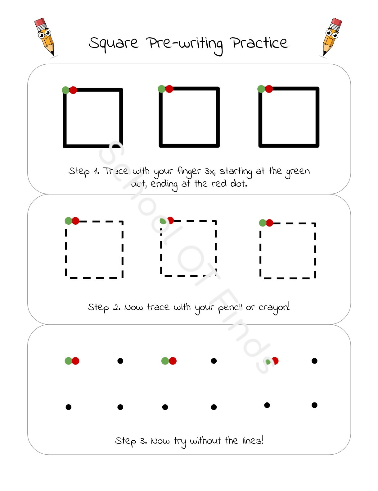 3 Step Pre-writing Packet - Etsy