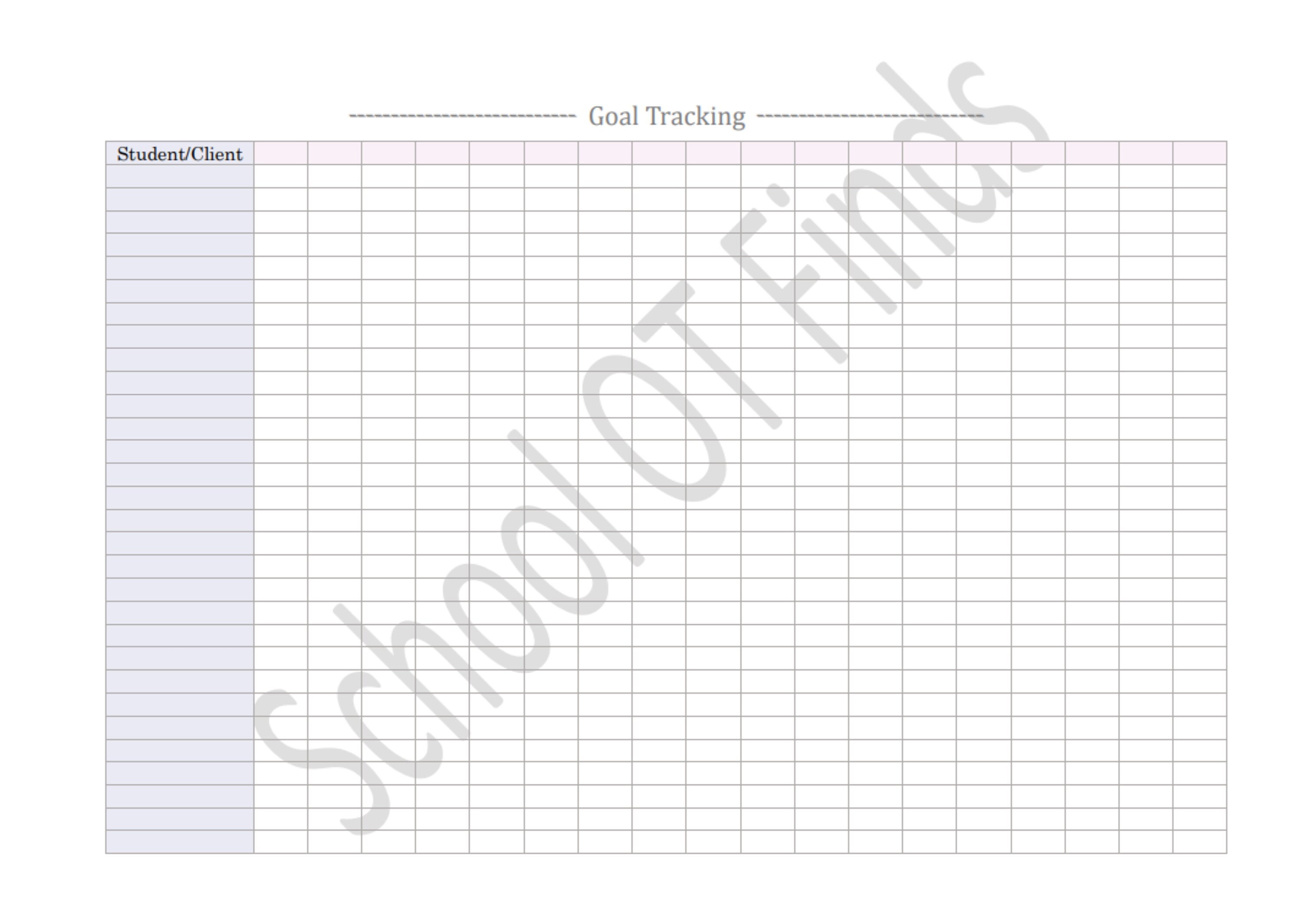 Pt/ot/speech Schedule and Goal Tracking - Etsy