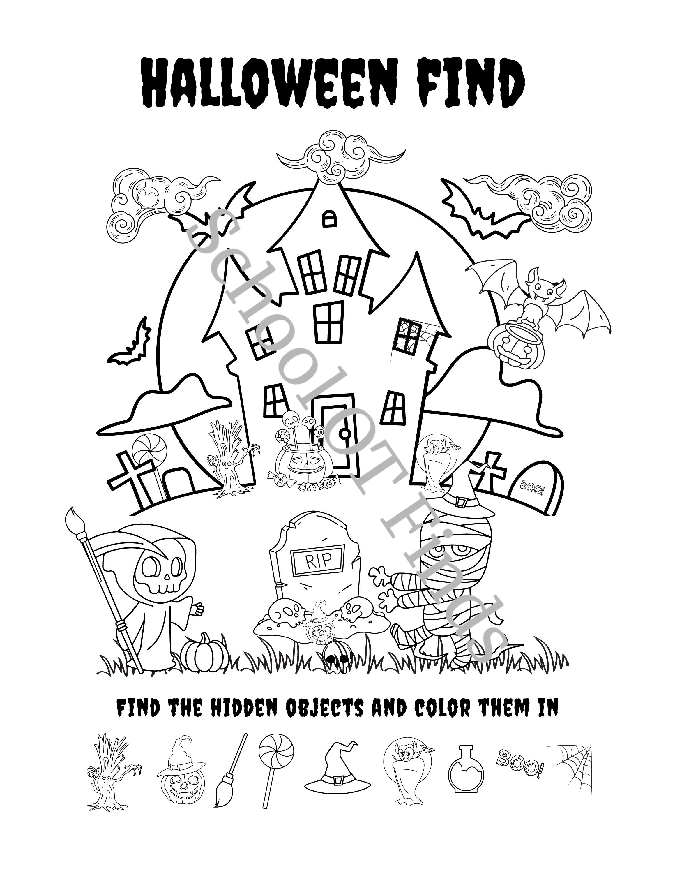 Halloween Fine Motor Hidden Picture - Etsy