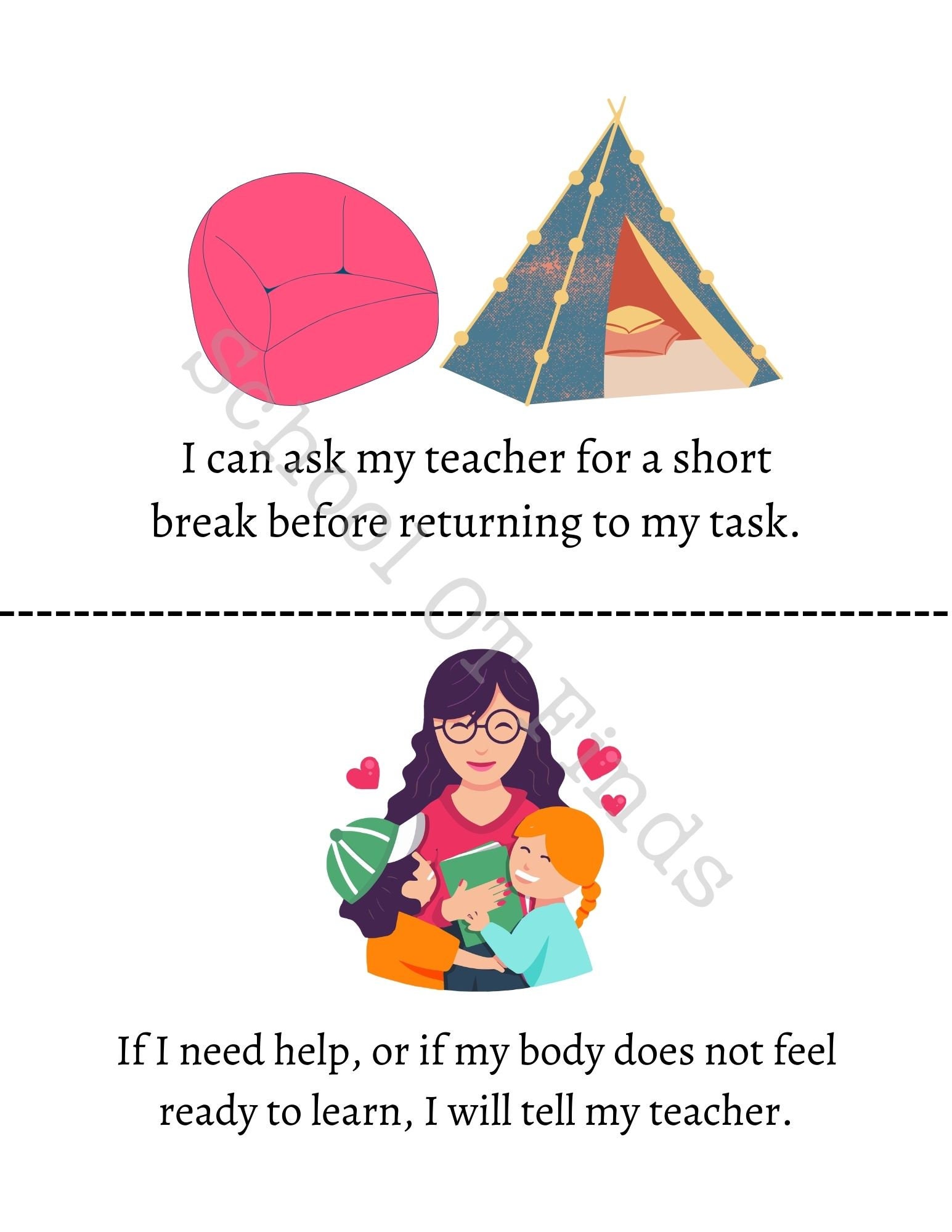 I Can Calm My Body printable Sensory Story With Visuals - Etsy