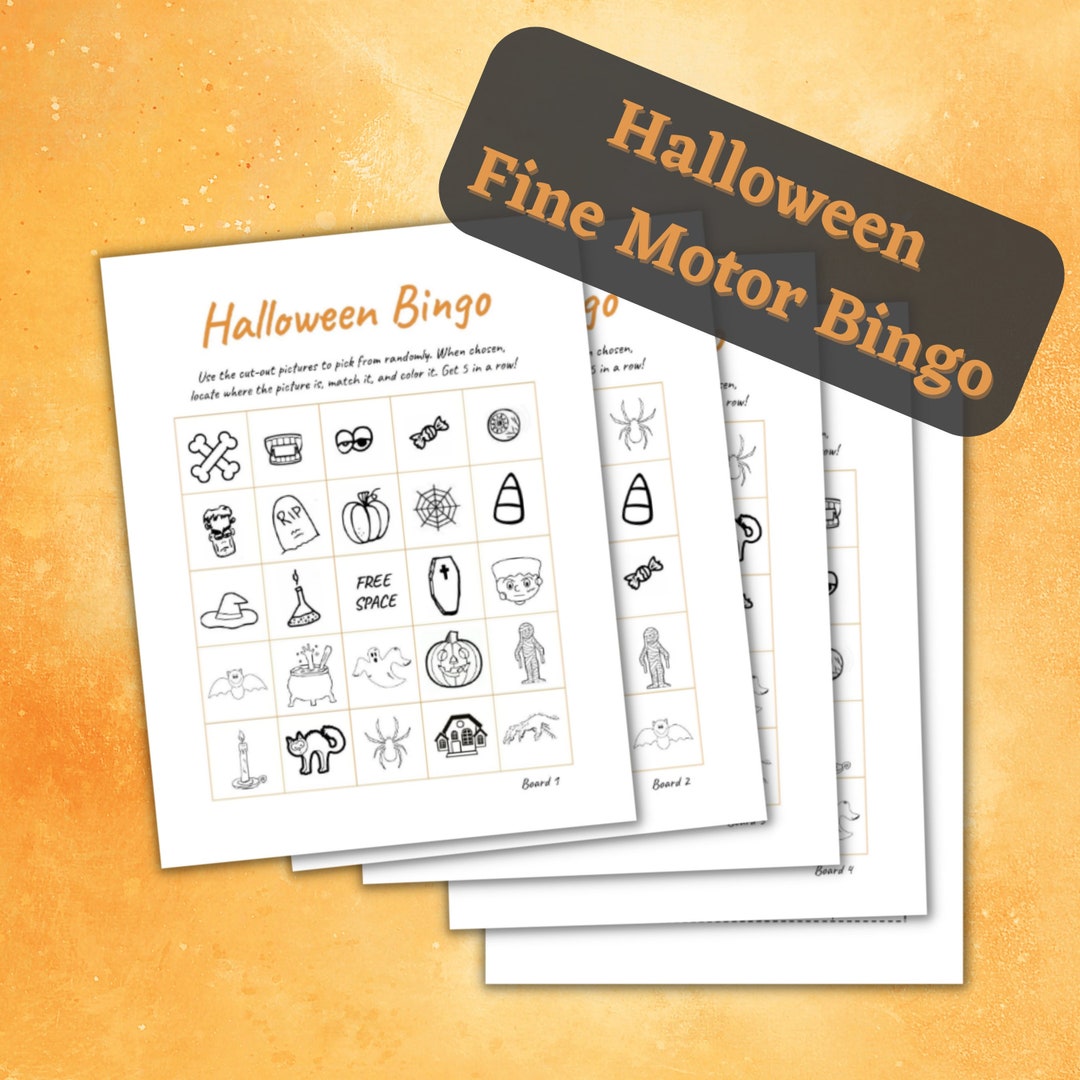 Halloween Fine Motor Bingo - Etsy