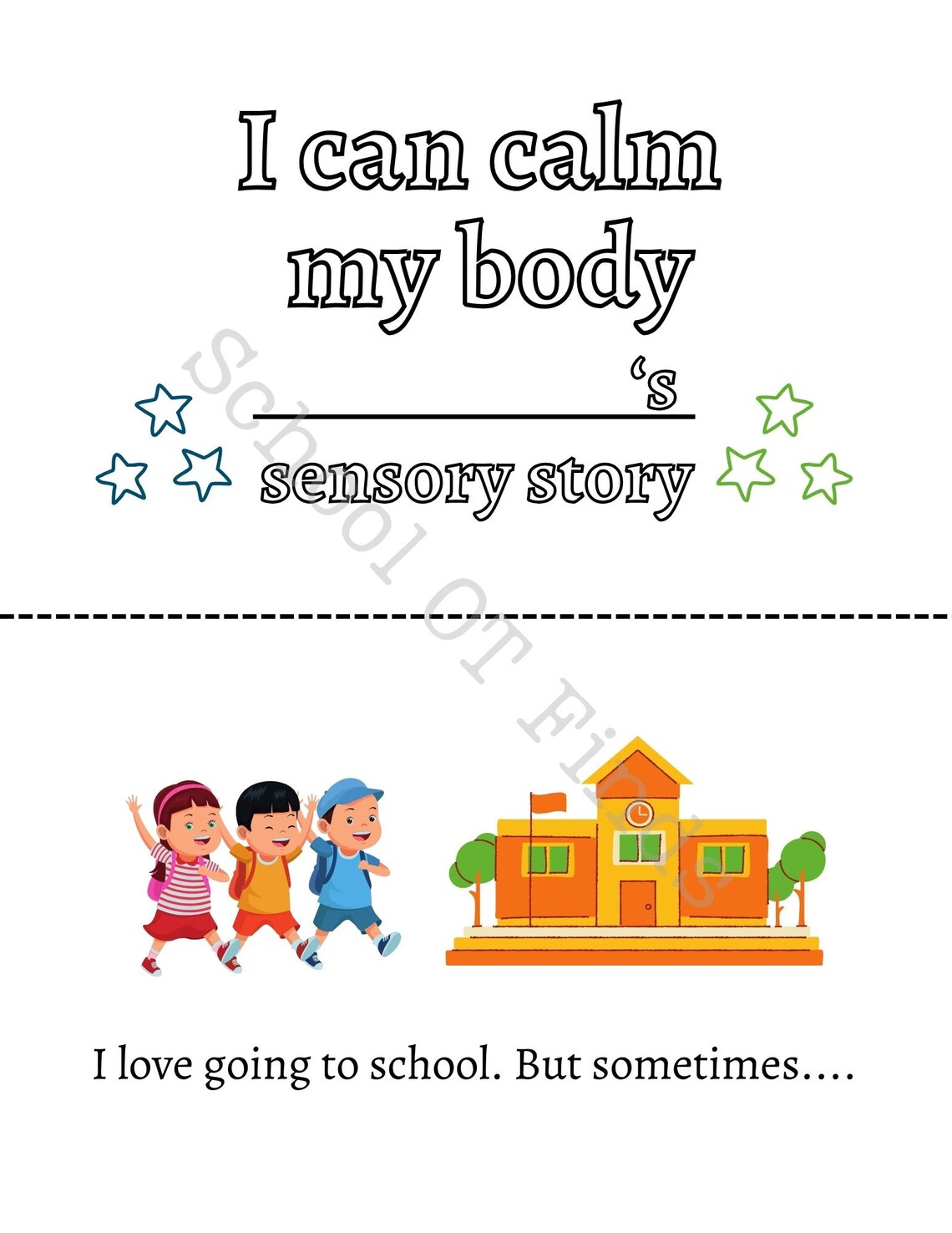 I Can Calm My Body (printable Sensory Story With Visuals) - Etsy