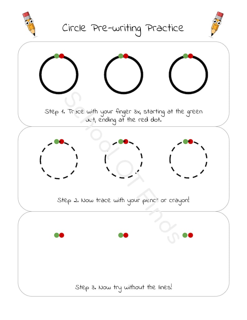 3 Step Pre-writing Packet - Etsy