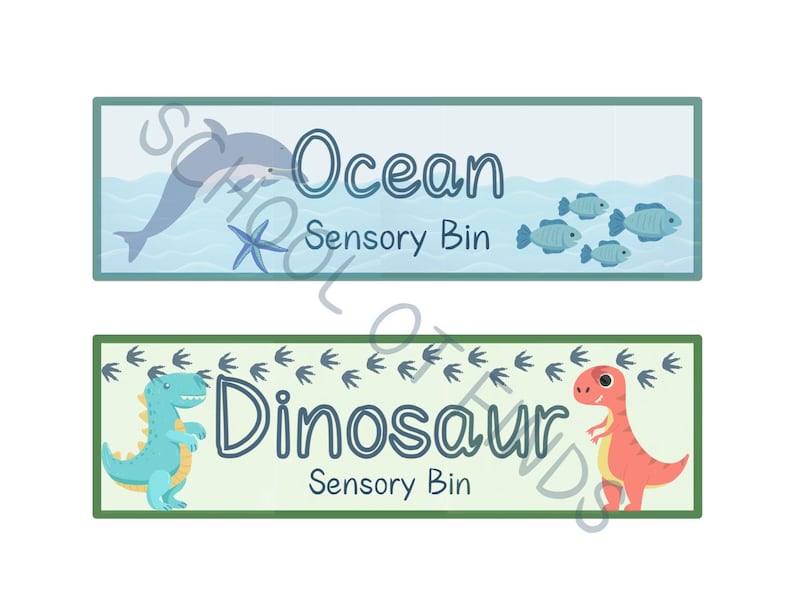 Sensory Bin Labels (digital) - Etsy