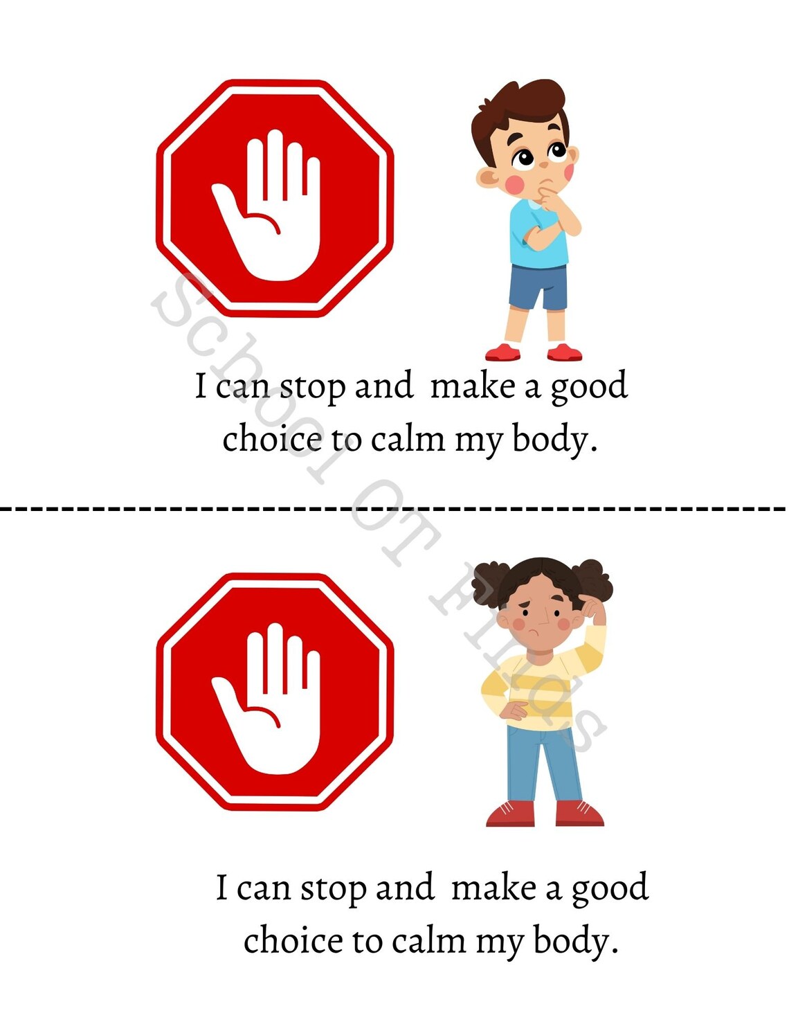 I Can Calm My Body (printable Sensory Story With Visuals) - Etsy