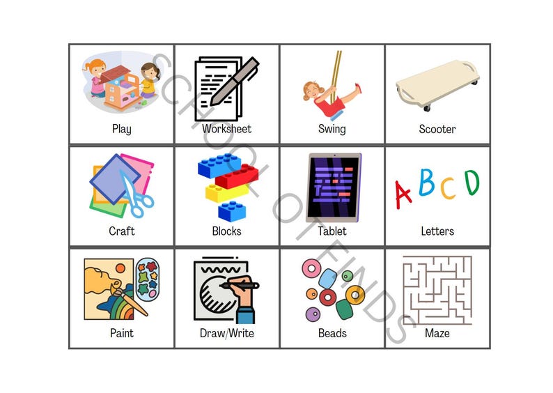 Visual Schedule for Sessions (OT Based) - Etsy
