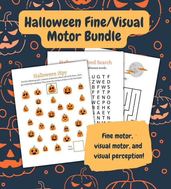 Halloween Fine Motor Worksheets