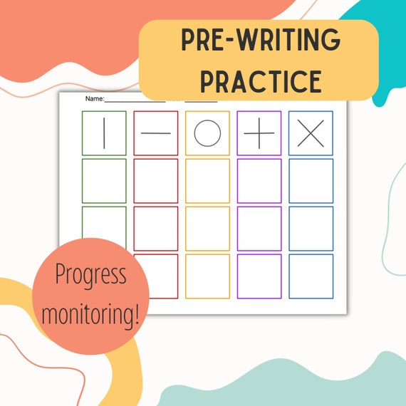 Pre-writing Worksheet digital - Etsy
