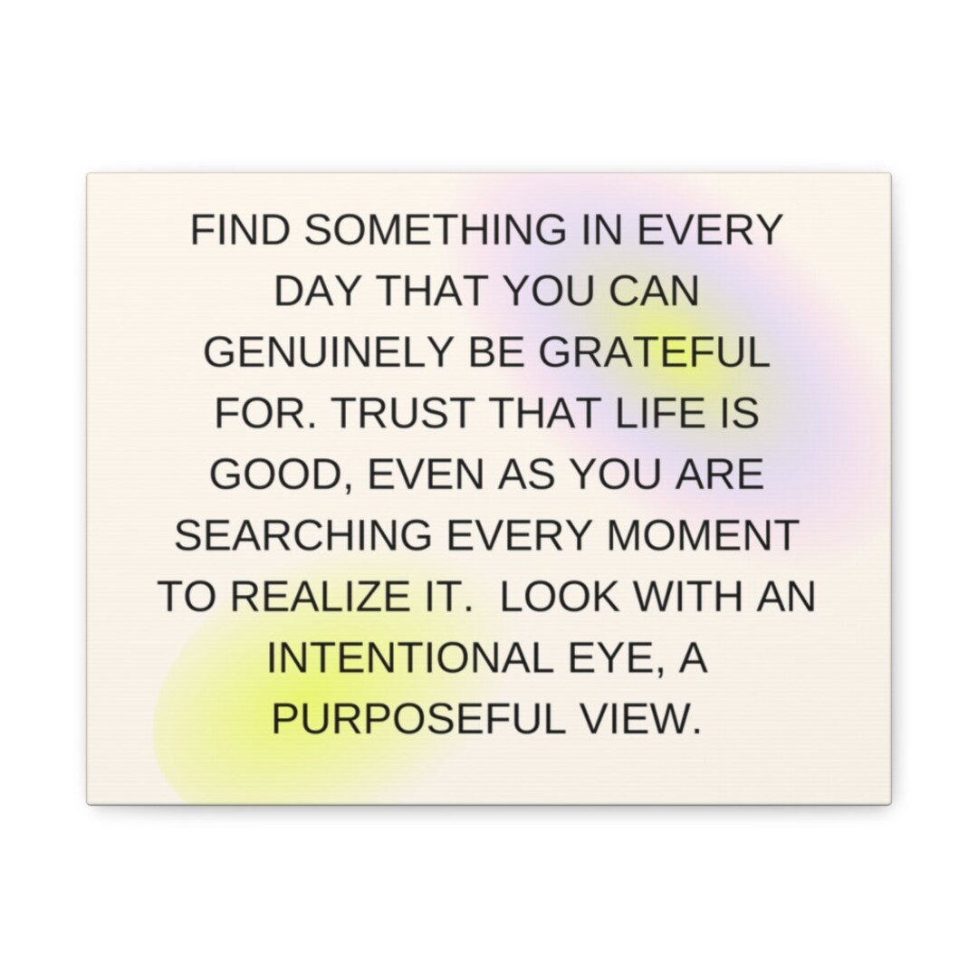 Lienzo de gratitud, Arte de pared de agradecimiento, Colgante de pared ...