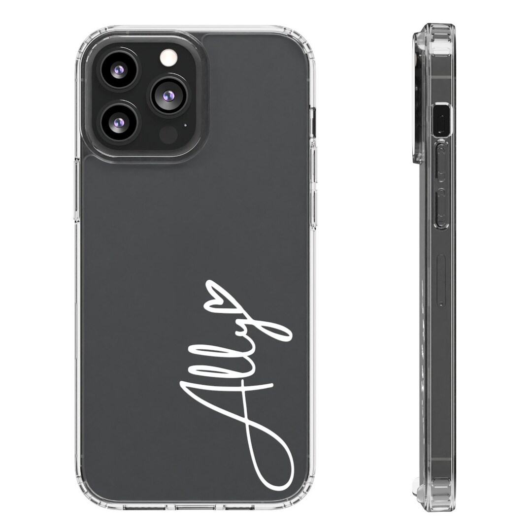Custom Name Clear iPhone and Samsung Galaxy Case, Add Your Name to ...