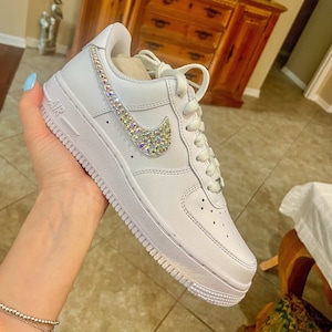 Custom Air Force 1 Bling Rhinestone Sneakers -AF1 Crystal Shoes - Air ...