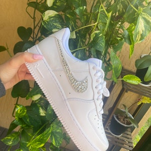 Custom Air Force 1 Bling Rhinestone Sneakers -AF1 Crystal Shoes - Air ...