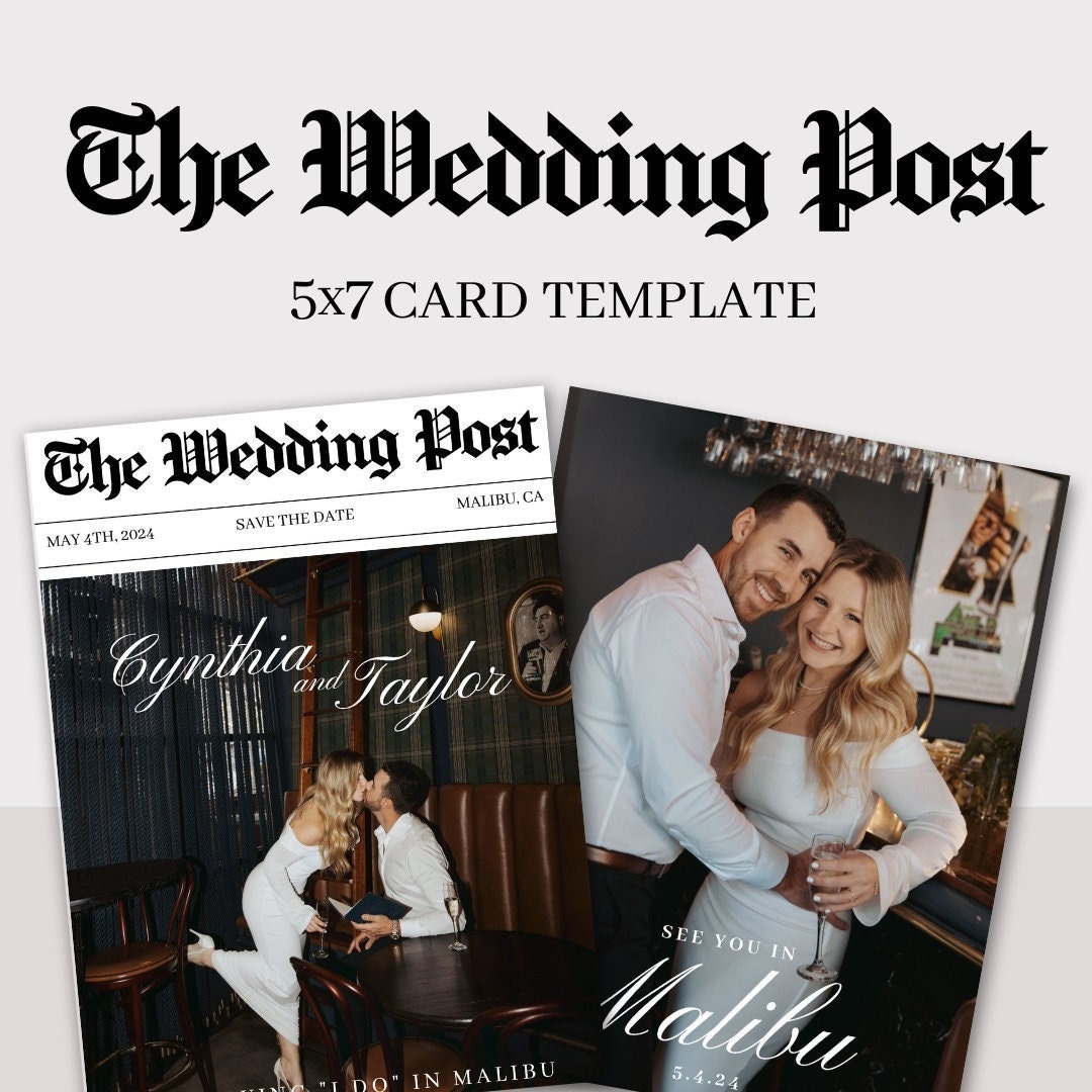 The Wedding Post - Save the Date, Wedding Invitation, Etc. for 5x7 Card ...
