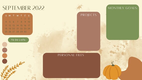 September Desktop Background - Etsy