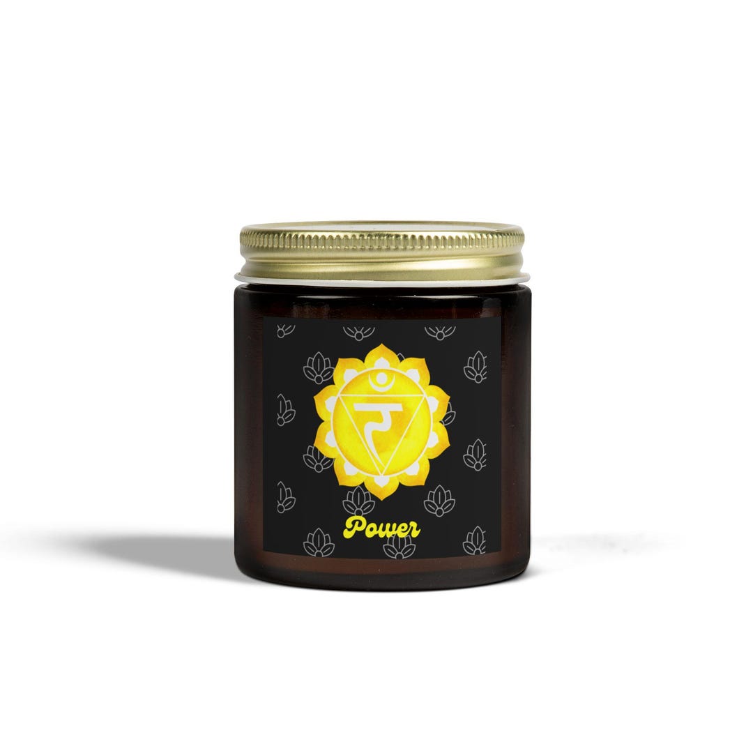 Solar Plexus Chakra Scented Candles - Empowering Coconut Apricot Wax ...