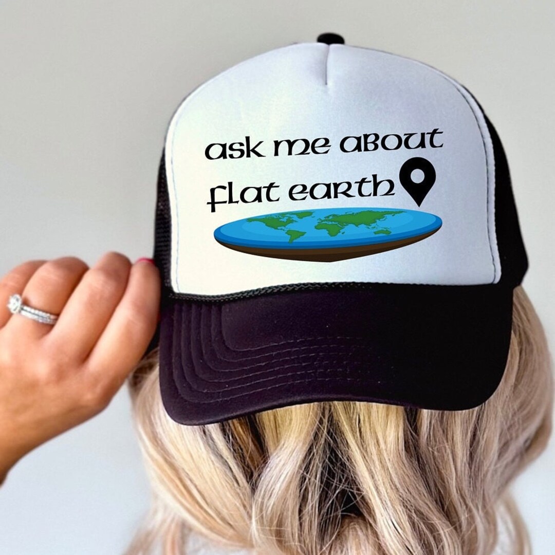 Flat Earth Hat Tin Foil Hat Firmament Apparel Fake Moon Landing Gift ...