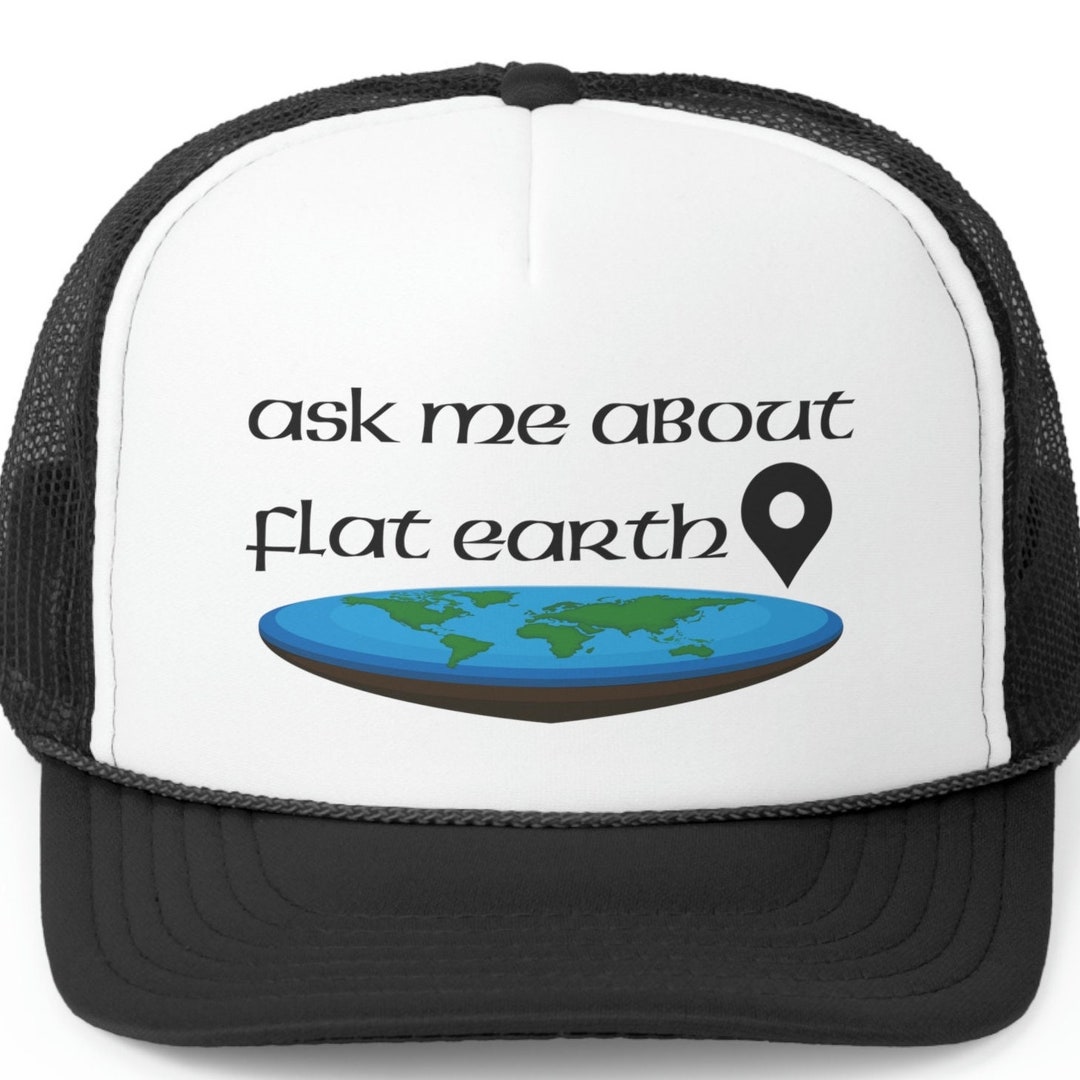 Flat Earth Hat Tin Foil Hat Firmament Apparel Fake Moon - Etsy