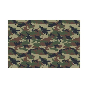 Military Camo Gift Wrap Paper, Army Camouflage Gift Wrap, Woodland Camo ...