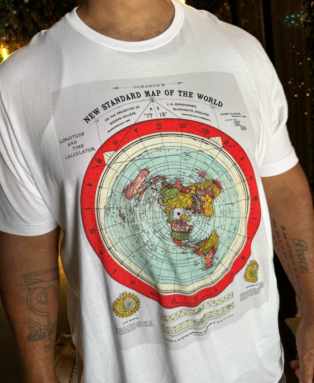 Flat Earth T-shirt Gleason Map Shirt Conspiracy Shirt Gleason Shirt ...