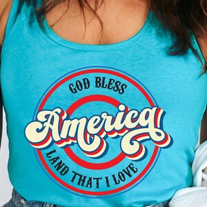 Patriotic Tank Top for 4th of July Star Spangled Hammered Gift for Her ...