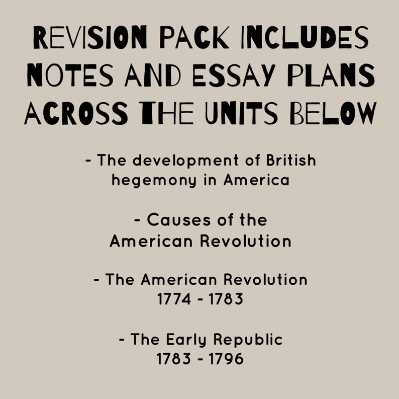 OCR A-level History (the American Revolution 1740-96) Notes and Essay ...