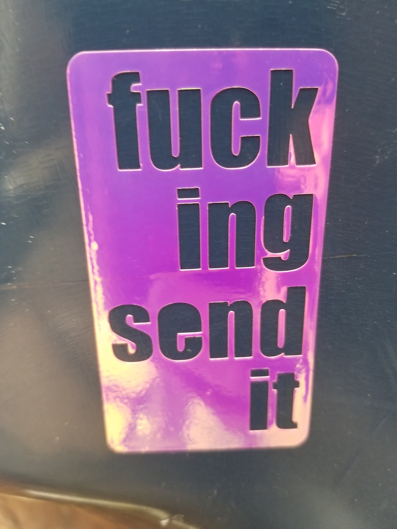 Fckn Send It Metallic Oil Slick Reflective Decal - Etsy