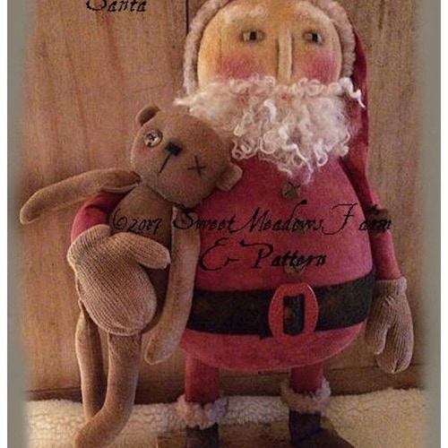Standup Santa Dolls Primitive E-PATTERN - Etsy