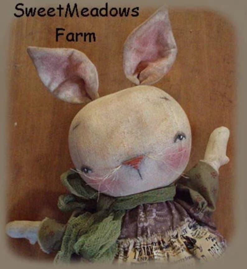 Primitive E-PATTERN Easter Bunny Girls - Etsy