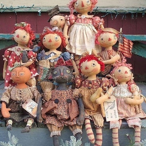 Primitive HUGE Doll Pattern, A Round About E-PATTERN - Etsy
