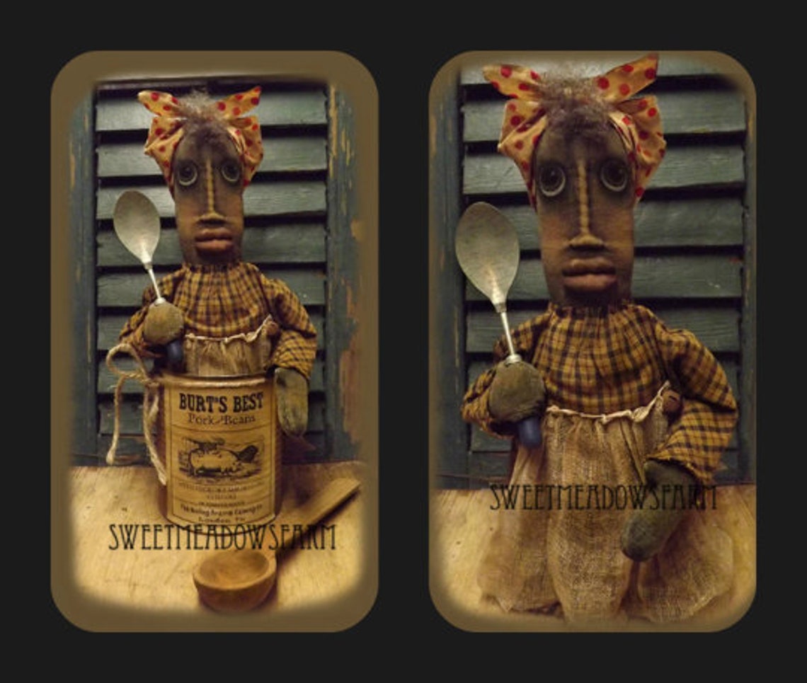 Primitive Snowman Pumpkin Doll Stump Doll Cans E-PATTERN - Etsy