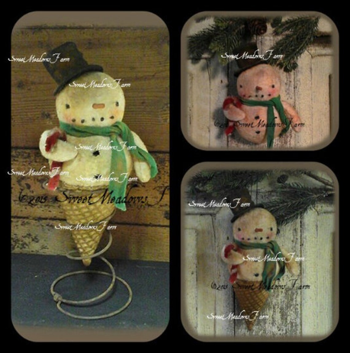 Snowman Ornie, Double Dip Snowman E-PATTERN - Etsy