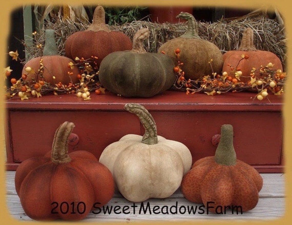 Primitive Pumpkins Pattern E-PATTERN Famers Field MANY Sizes - Etsy