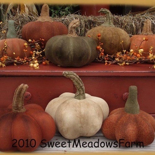 Primitive Pumpkins Pattern E-PATTERN Famers Field MANY Sizes - Etsy