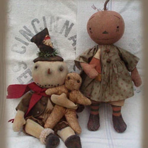 Punkin and Snowman Primitive Doll EPATTERN - Etsy