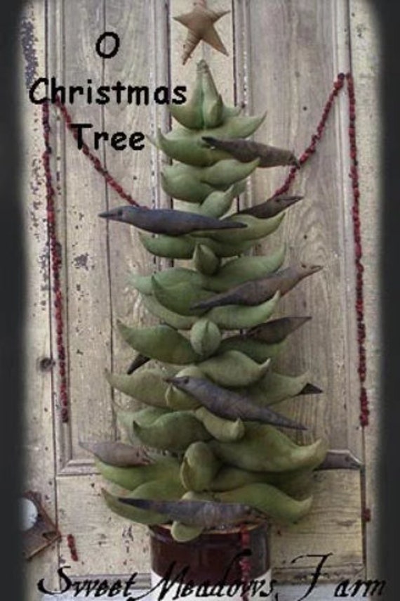 Primitive Christmas Tree With Crows E-PATTERN - Etsy
