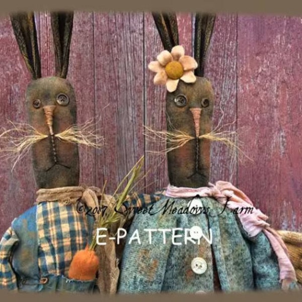 Primitive Rabbits - Etsy