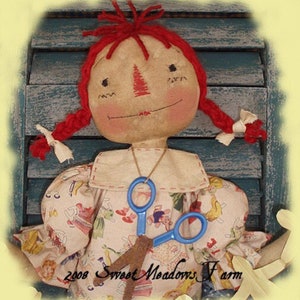 Primitive Annie With Paper Dolls E-PATTERN - Etsy