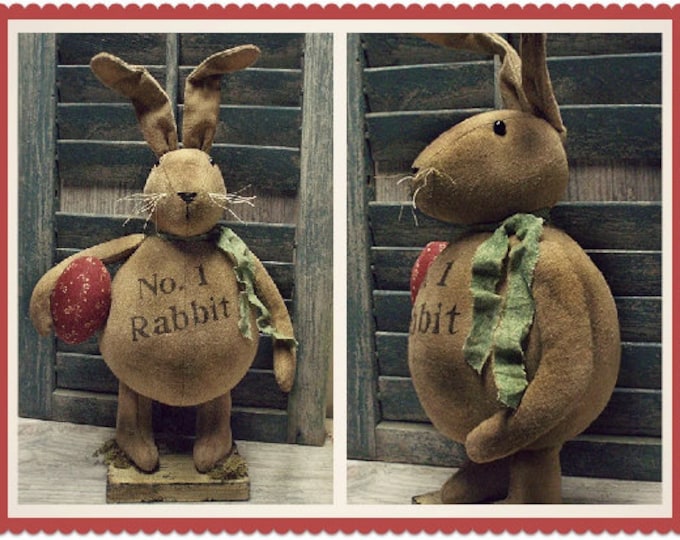 Prim Bunnies Welcome Spring Primitive Cloth Doll PATTERN HHF 344 - Etsy