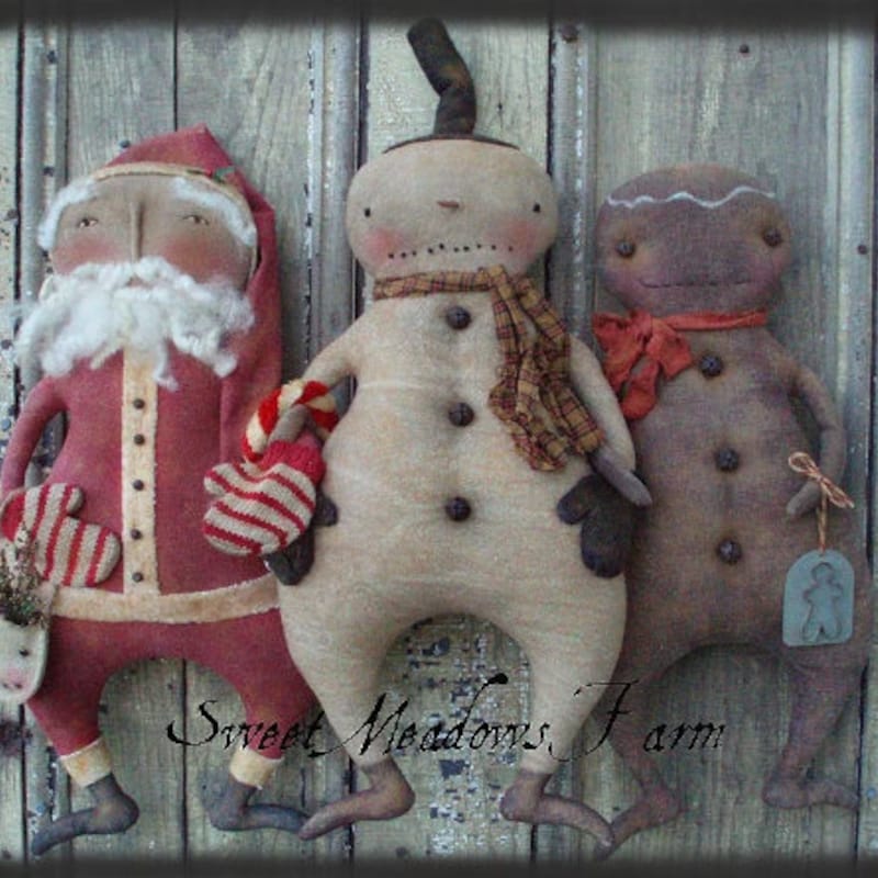 Large Primitive Santa Pattern - Etsy
