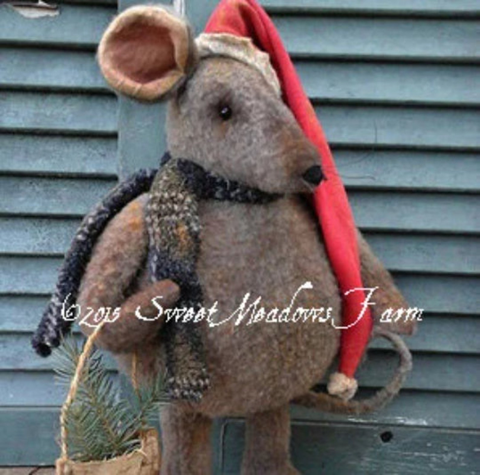 Primitive E-PATTERN Merry Christmas Mouse - Etsy