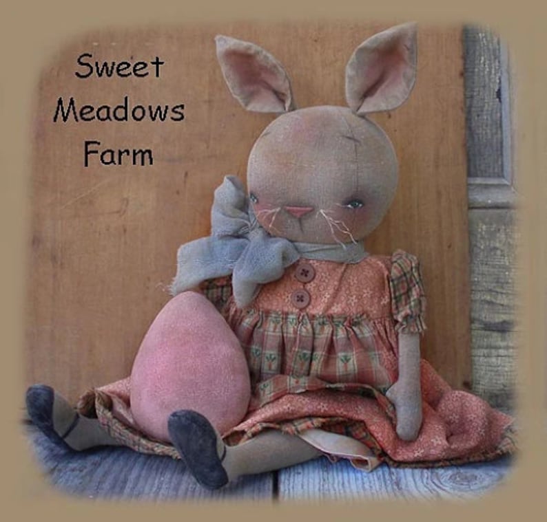 Primitive E-PATTERN Easter Bunny Girls - Etsy