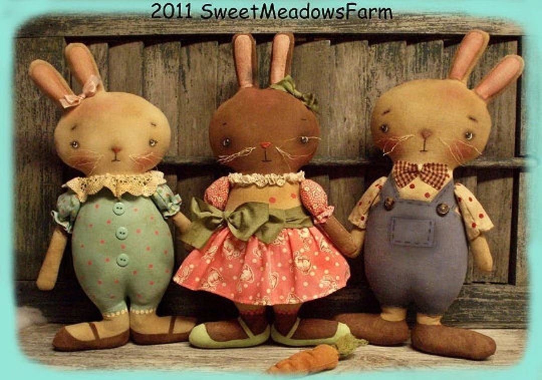 Primitive Bunny Boys and Girls E-PATTERN - Etsy