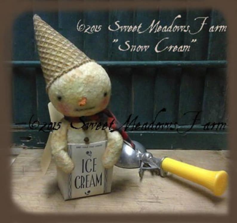 Ice Cream Snowman E-PATTERN - Etsy