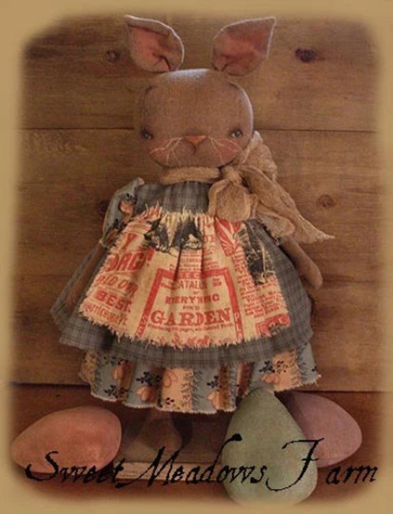 Primitive E-PATTERN Easter Bunny Girls - Etsy